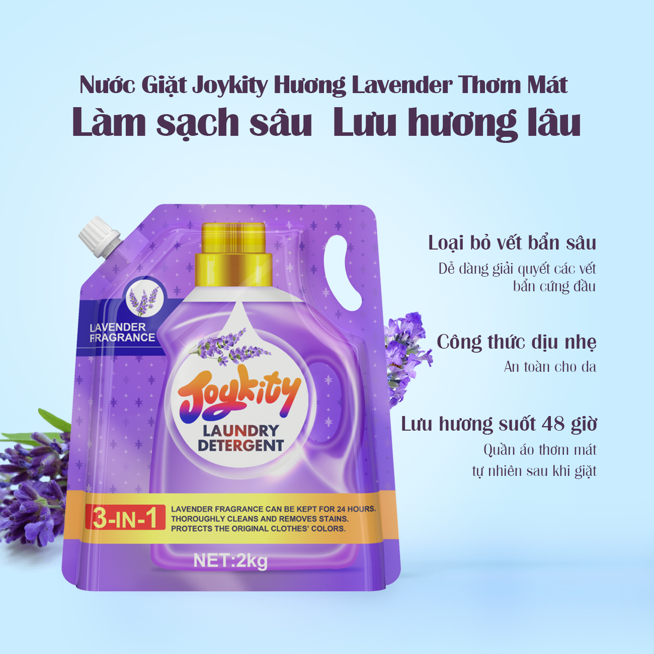 NƯỚC GIẶT HƯƠNG LAVENDER JOYKITY - www.joykity.com
